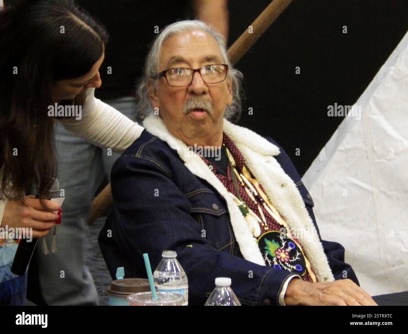 Leonard Peltier, center, a Native American activist released from a ...