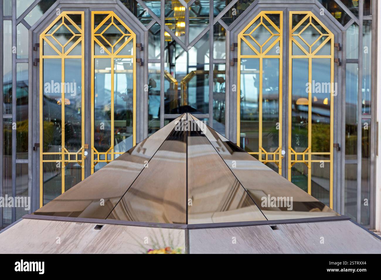 Diamond Shape Window Structure Contemporary Architecture Stock Photo ...