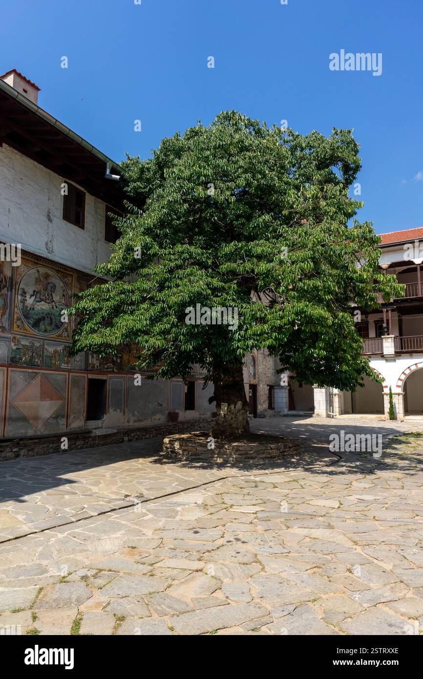 The Bachkovo Monastery of the Dormition of the Theotokos. Courtyard and ...