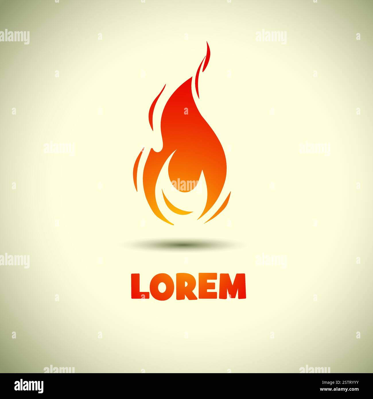Logo fire hand drawn. Not AI, Vector illustration Stock Vector Image ...
