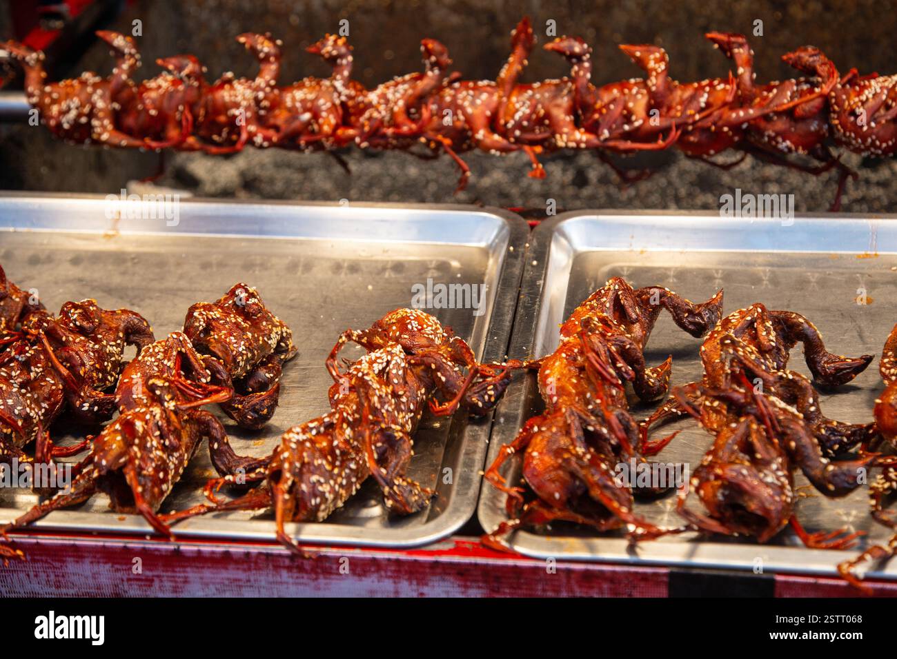 Bangkok, Thailand, January 29th, 2025, close up shot of street food for ...