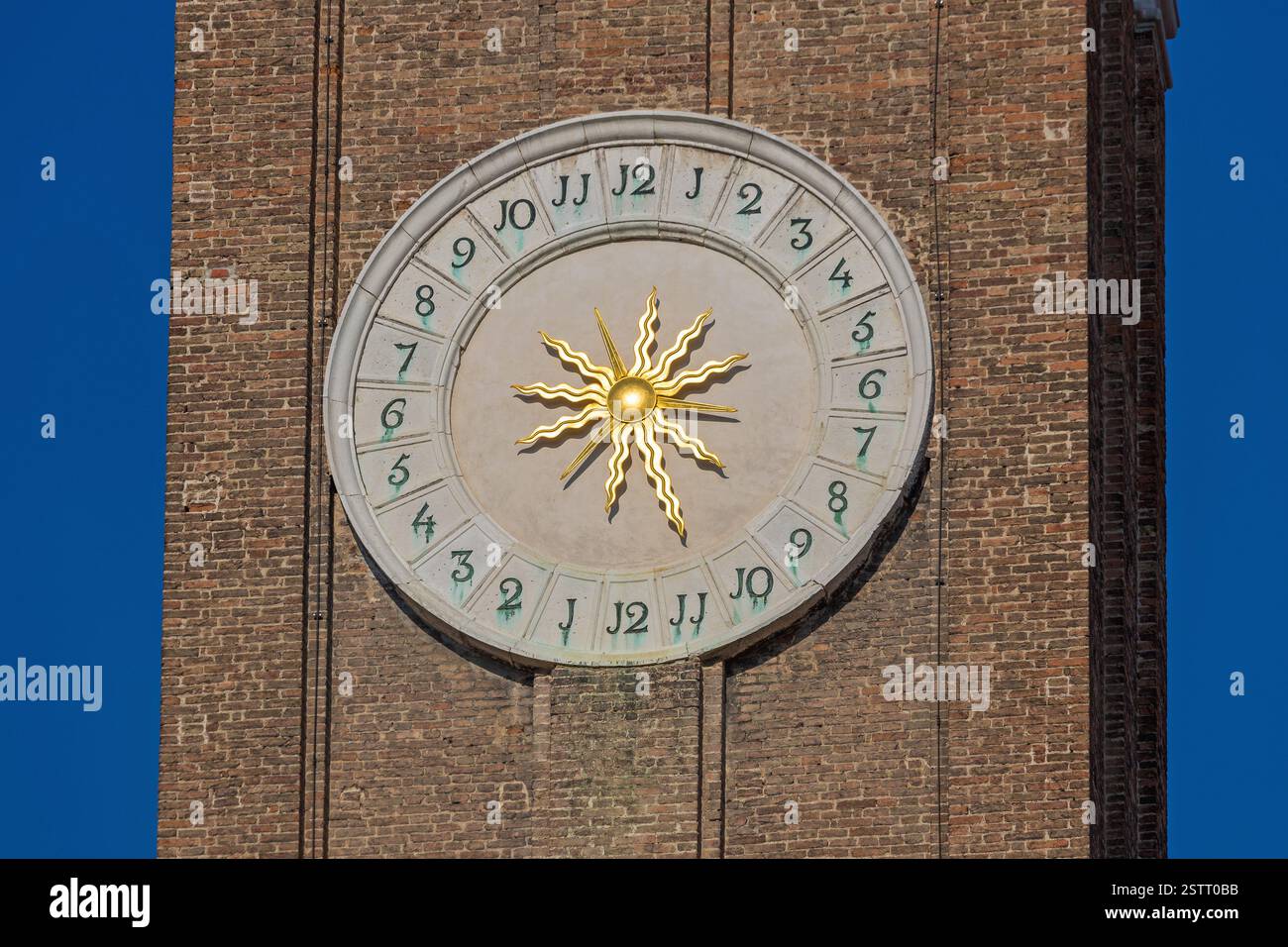 Golden Sun Clock Stock Photo - Alamy
