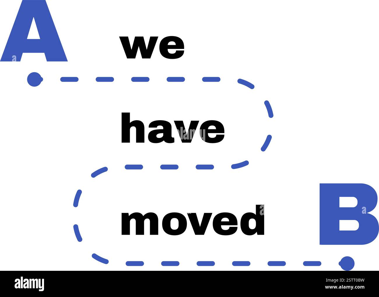 We have moved sign, vector illustration Stock Vector Image & Art - Alamy