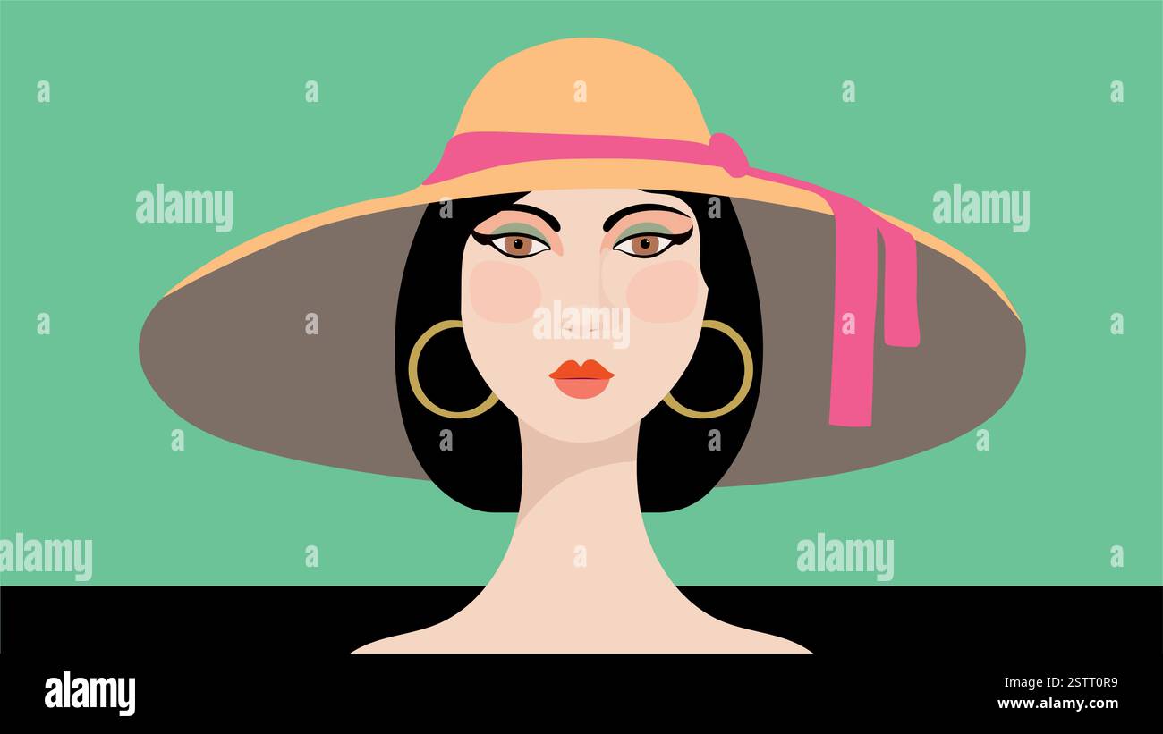 Woman face, abstract pop art. Vibrant digital illustration of a woman ...