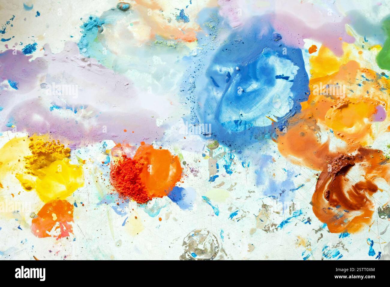 Acrylic dye paint color mix for artist Stock Photo - Alamy