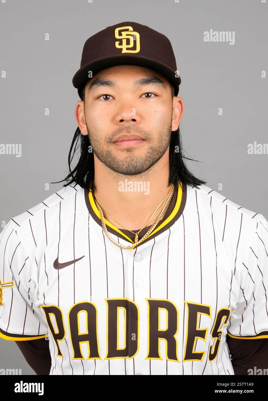 This is a 2025 photo of first base Connor Joe of the San Diego Padres ...