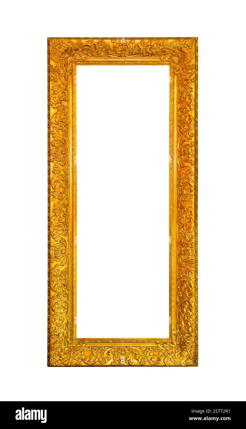 Golden frame isolated Stock Photo - Alamy