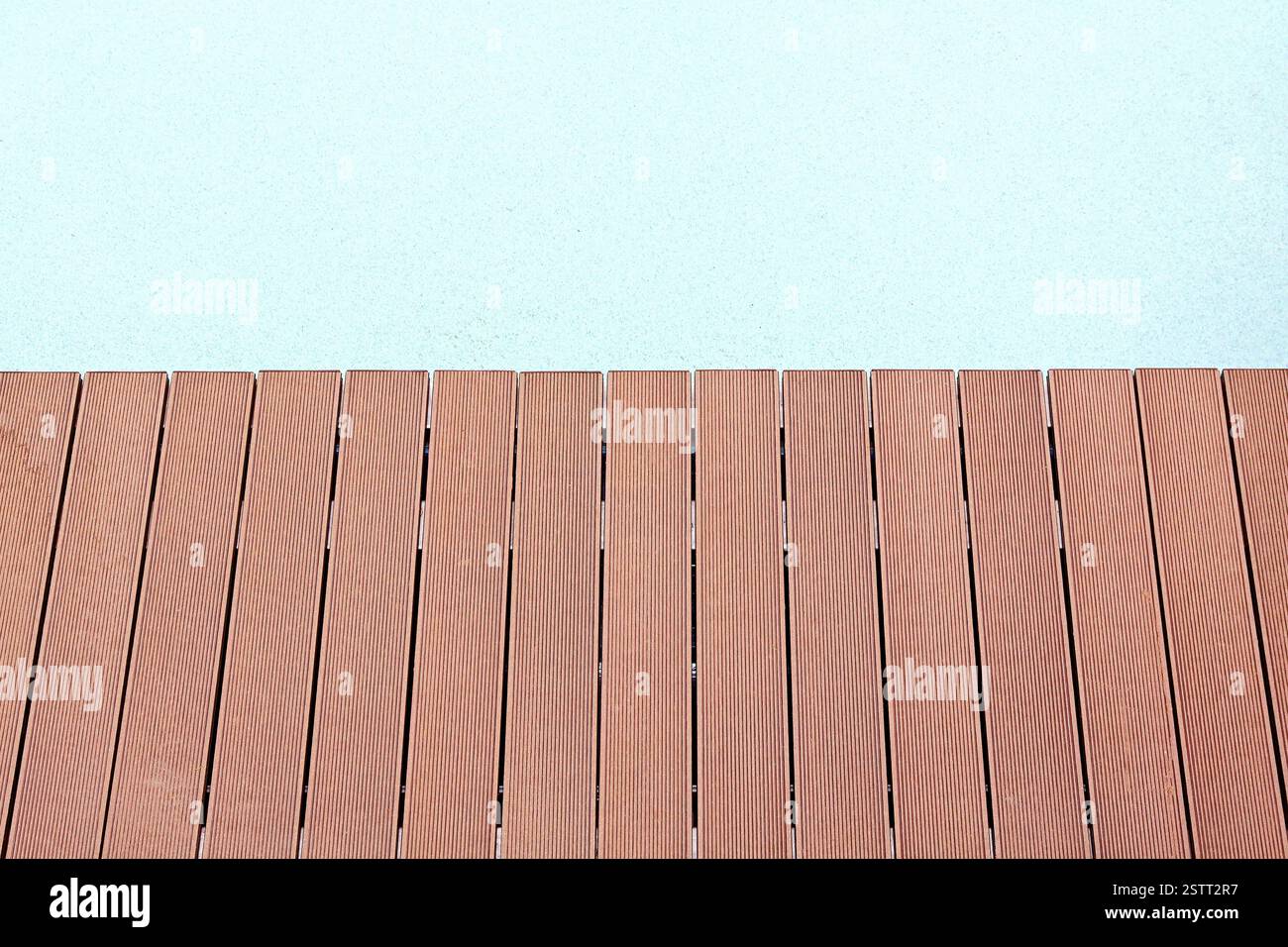 Brown wood plank boards around swimming pool Stock Photo - Alamy