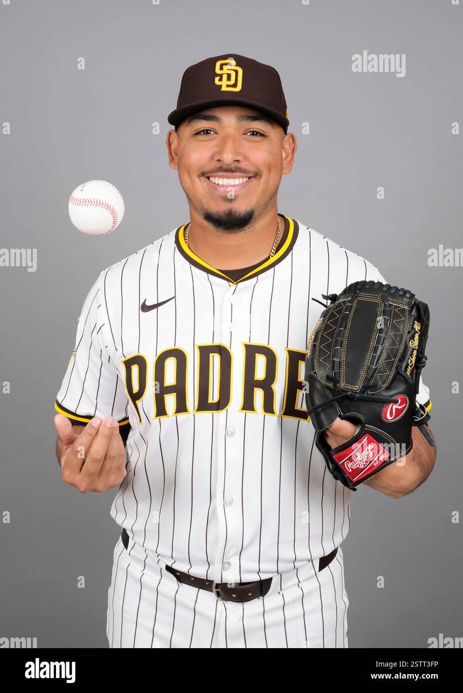 This is a 2025 photo of pitcher Jeremiah Estrada of the San Diego ...