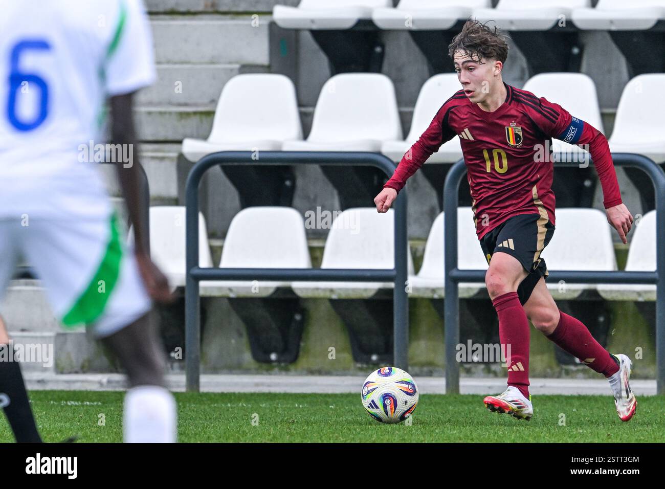 Tubeke, Belgium. 19th Feb, 2025. Jelle Driessen (10) of Belgium ...