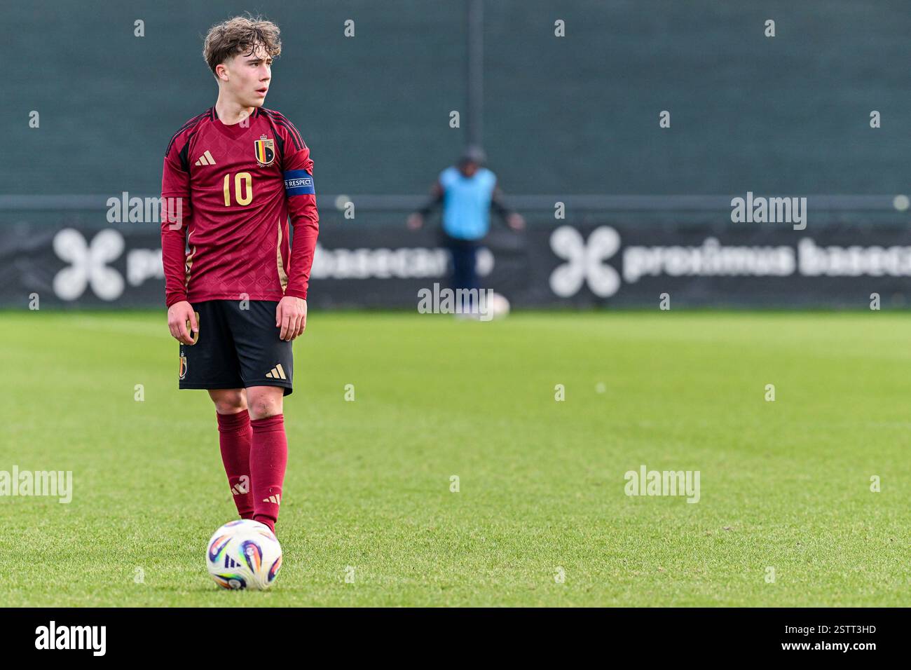 Tubeke, Belgium. 19th Feb, 2025. Jelle Driessen (10) of Belgium ...