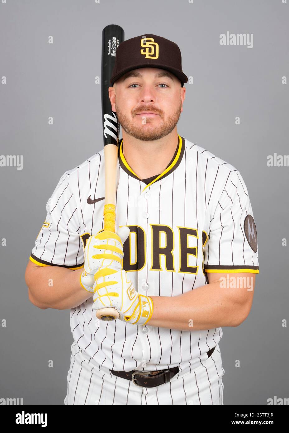 This is a 2025 photo of infielder Mike Brosseau of the San Diego Padres ...