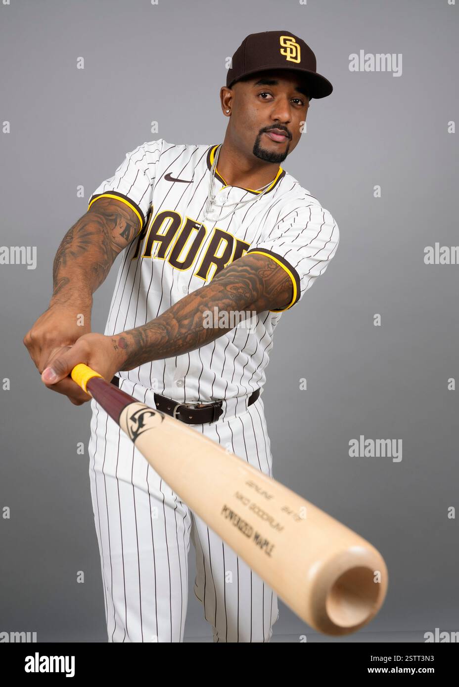 This is a 2025 photo of infielder Niko Goodrum of the San Diego Padres ...