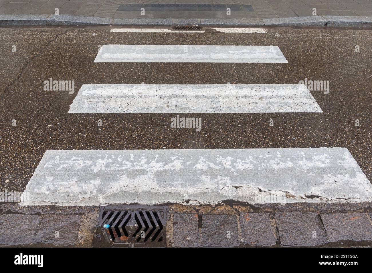 Small Street Crosswalk Stock Photo - Alamy