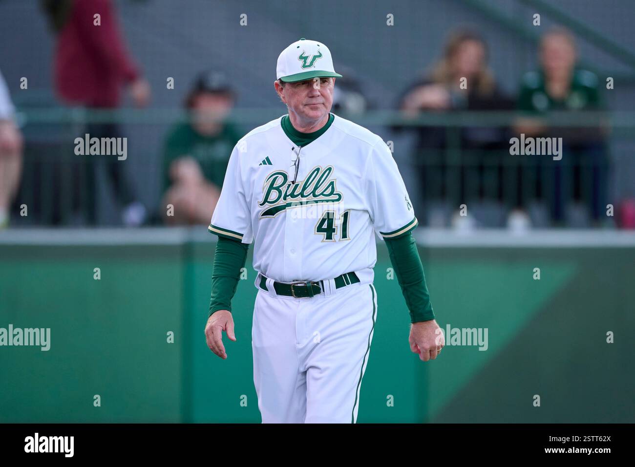 USF Bulls head coach Mitch Hannahs (41) during an NCAA baseball game ...