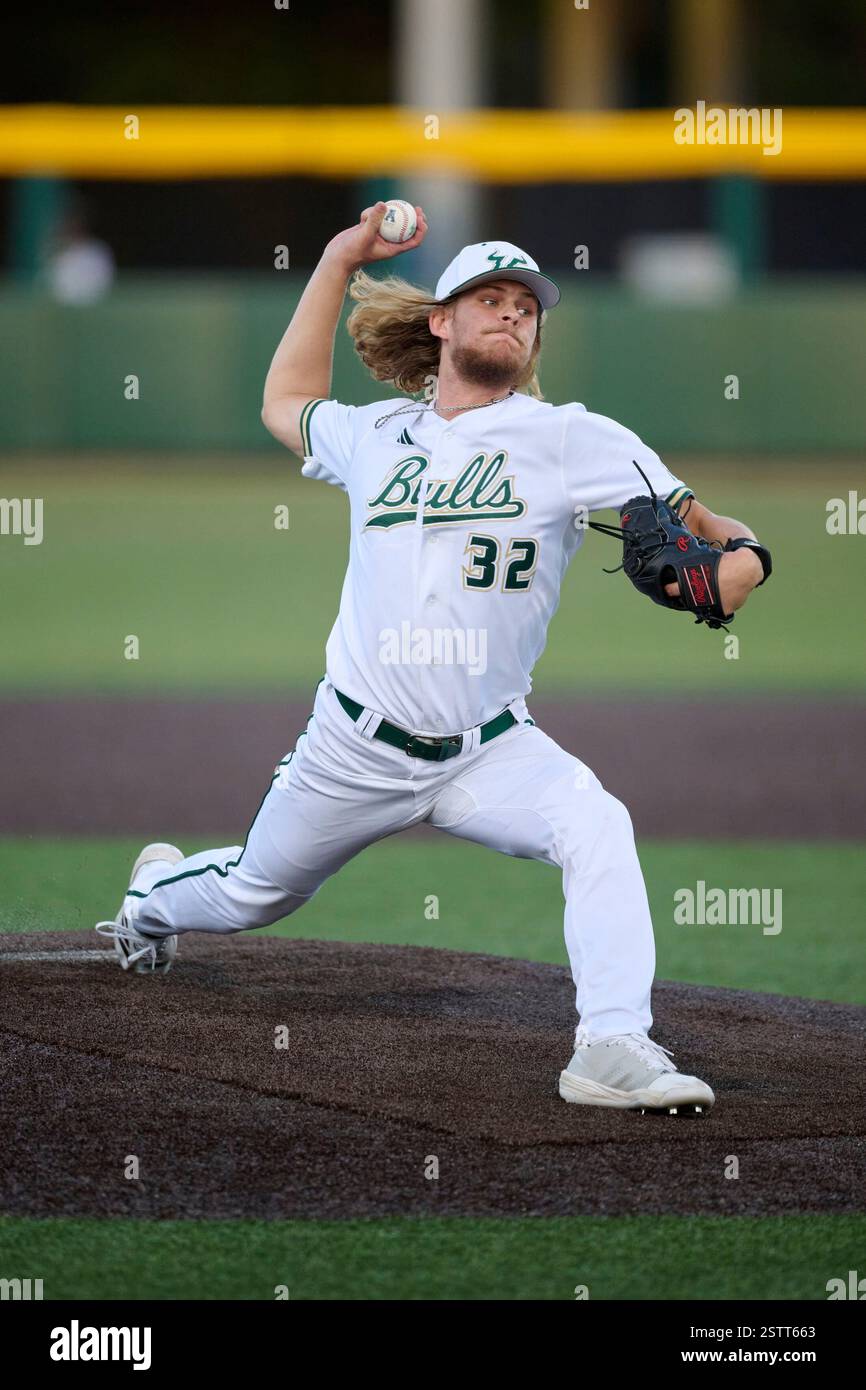 USF Bulls pitcher Landen Yorek (32) during an NCAA baseball game ...