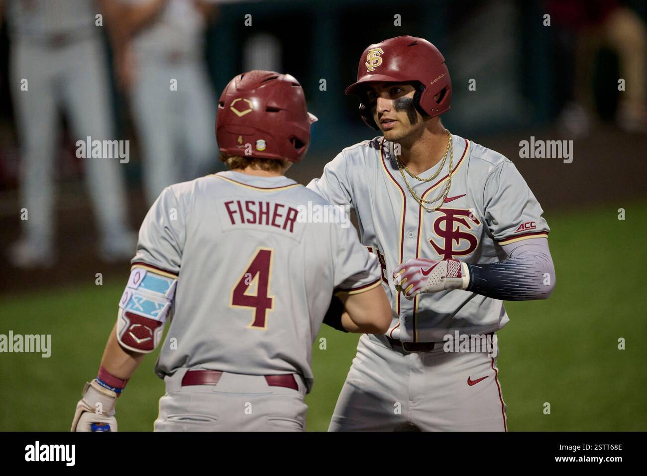 Florida State Seminoles Max Williams (18) celebrates hitting a home run ...