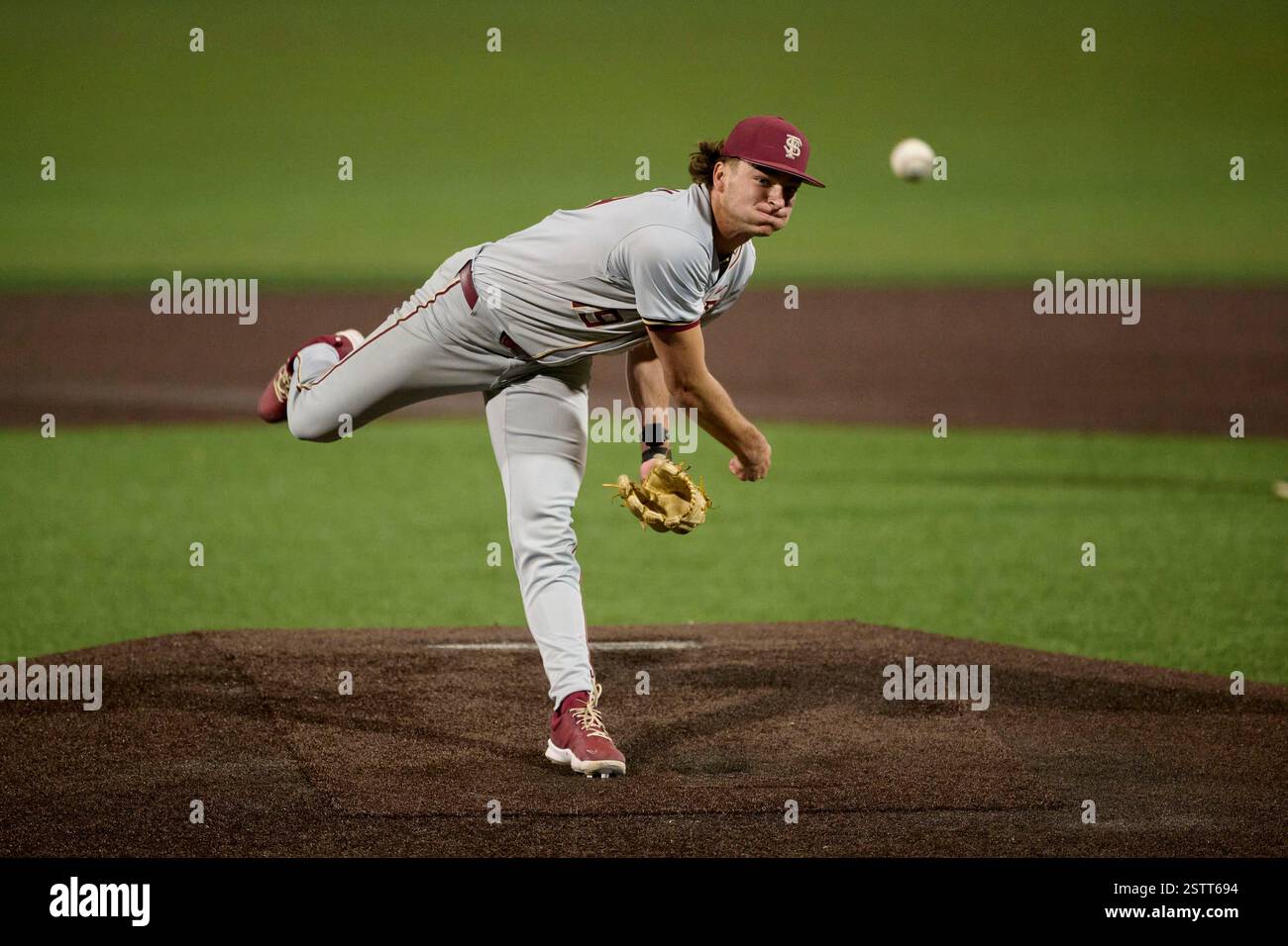 Florida State Seminoles pitcher John Abraham (19) during an NCAA ...