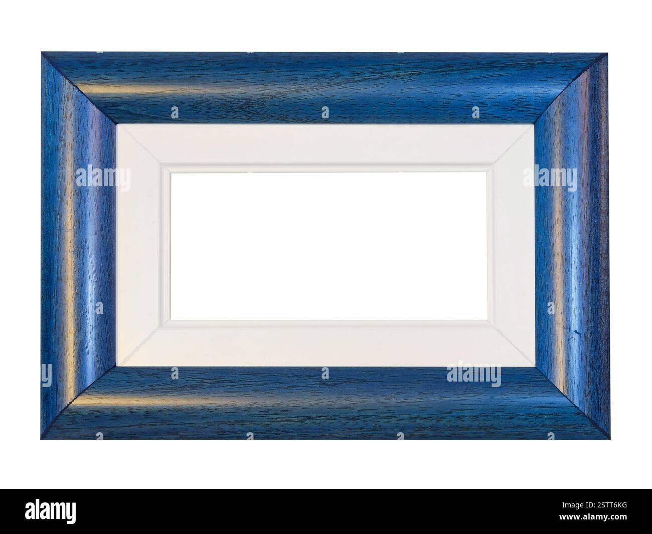 Blue panorama frame isolated included clipping path Stock Photo - Alamy