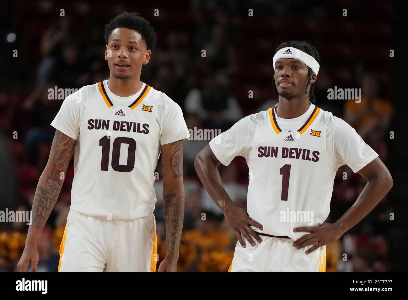 Arizona State guard BJ Freeman (10) and guard Alston Mason (1) during ...