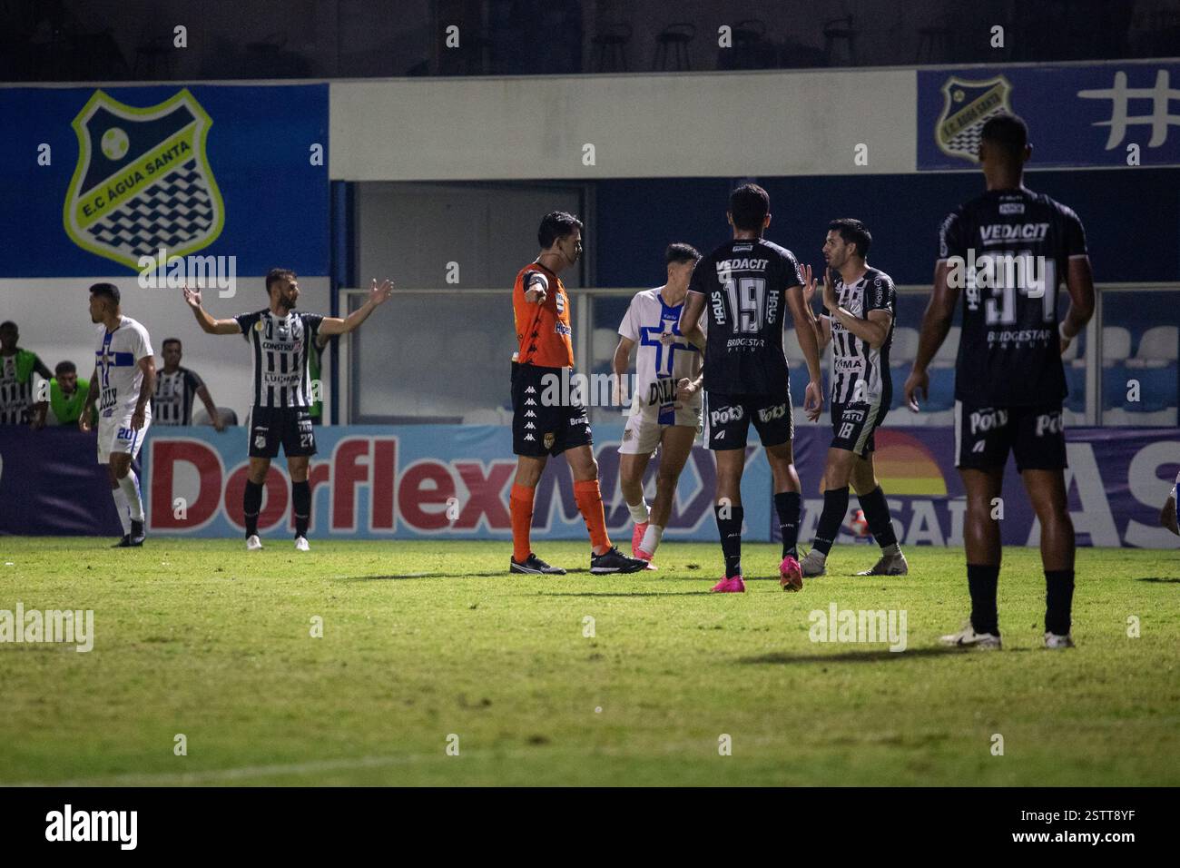 Diadema, Brazil. 19th Feb, 2025. Penalty awarded to Água Santa during ...