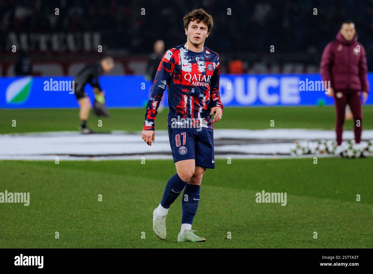 Paris, France. 19th Feb, 2025. Joao Neves (Paris Saint-Germain 87) in ...
