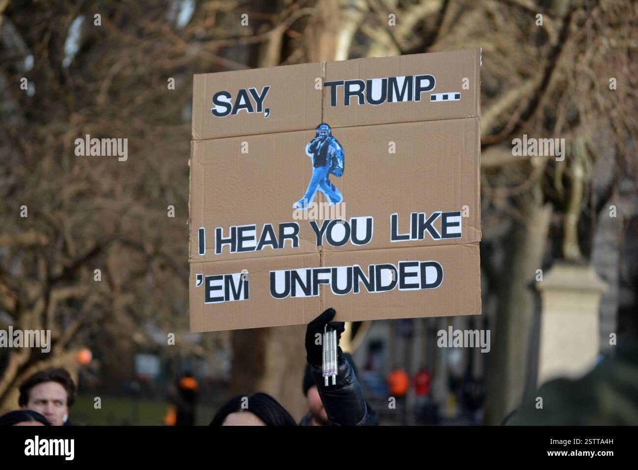 "Hands off our Healthcare" rally against DOGE cuts to scientific ...