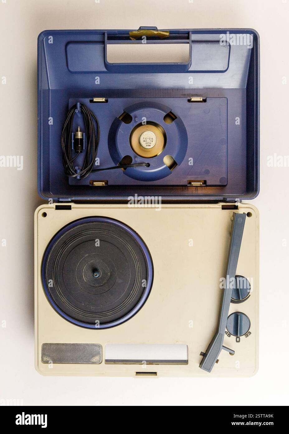 Vintage portable record player Stock Photo - Alamy