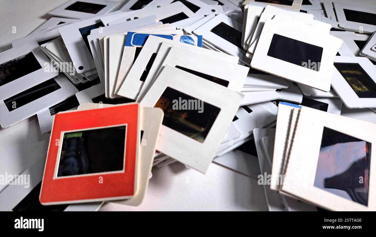 Vintage photography colour presentation slides Stock Photo - Alamy