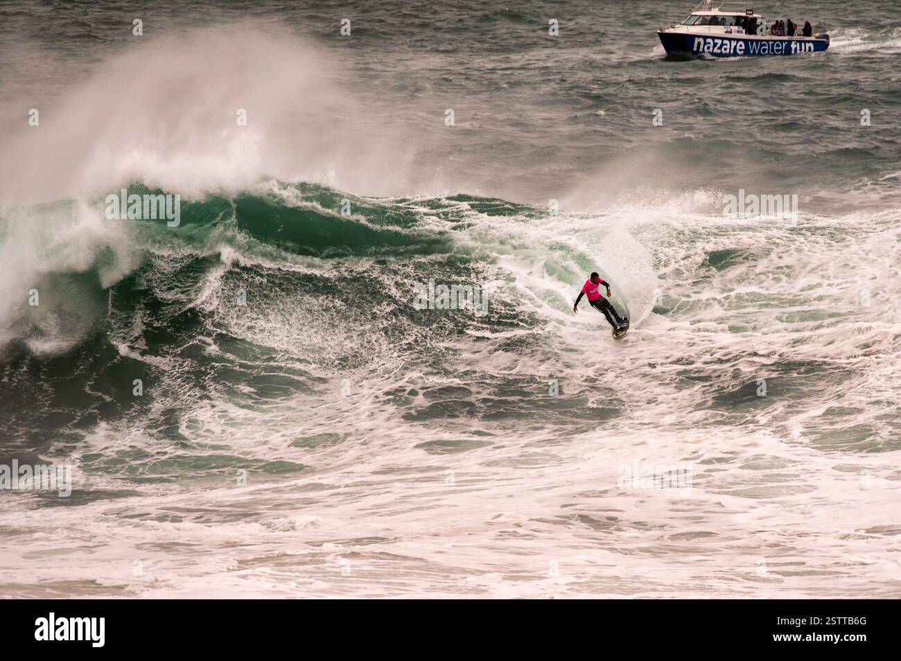 Nazare, Portugal. 18 February 2025. Lucas (Chumbo) Chianca (Brasil) in ...