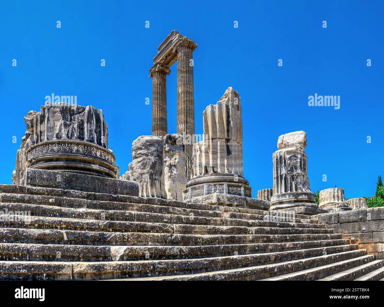 Broken Columns in the Temple of Apollo at Didyma, Turkey Stock Photo ...