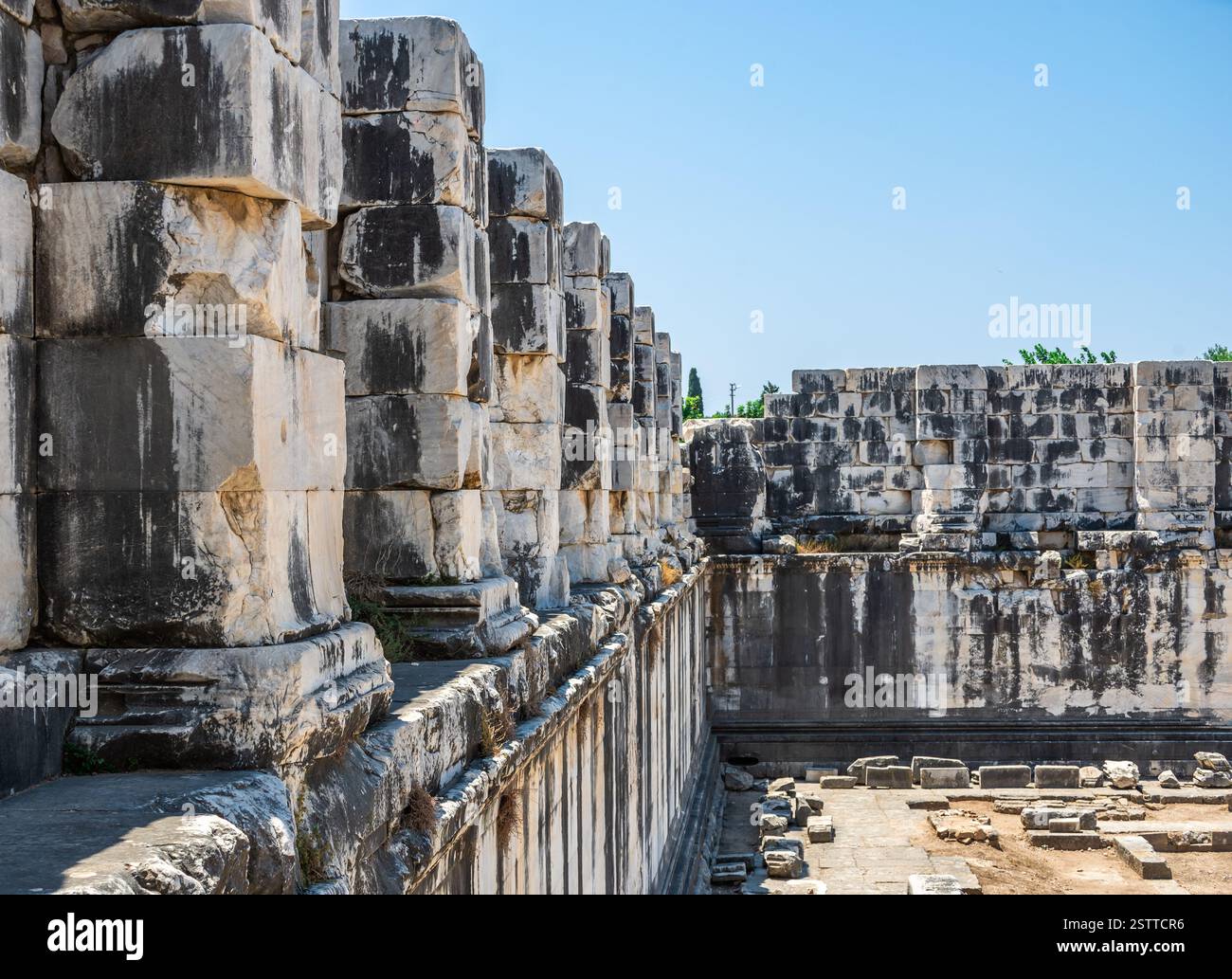 The interior of the temple of Apollo at Didyma, Turkey Stock Photo - Alamy