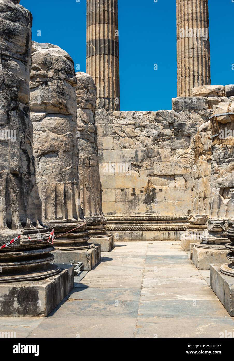 Broken Columns in the Temple of Apollo at Didyma, Turkey Stock Photo ...