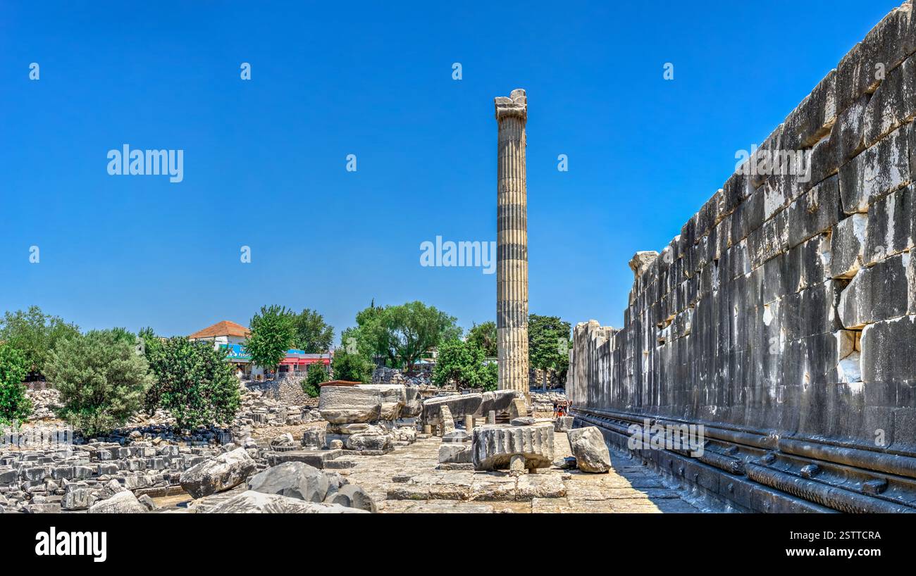 Columns in the Temple of Apollo at Didyma, Turkey Stock Photo - Alamy
