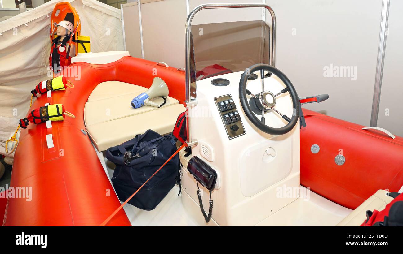 Emergency Service Boat Stock Photo - Alamy