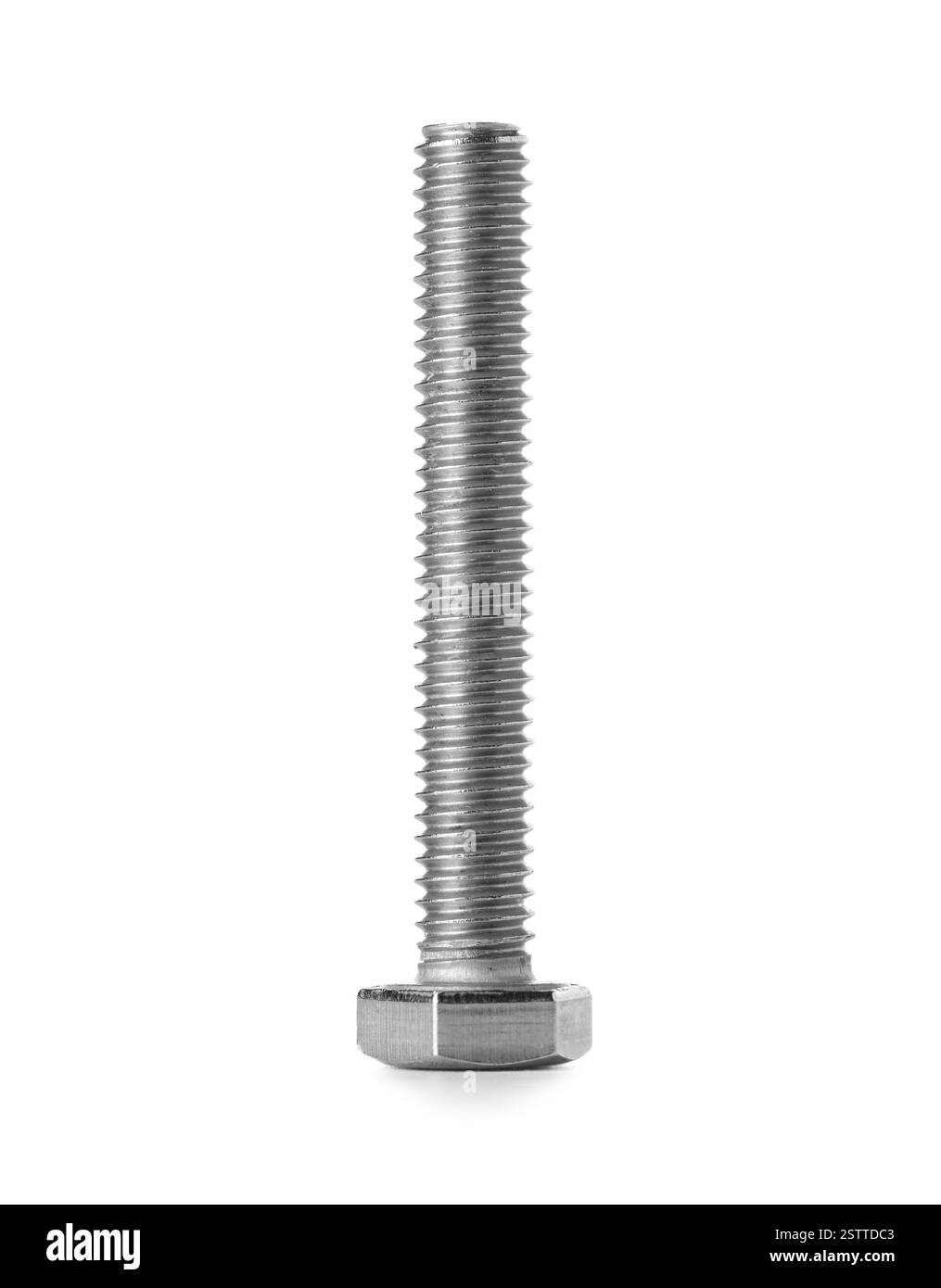 Stainless steel tap bolt isolated on white background, closeup Stock ...