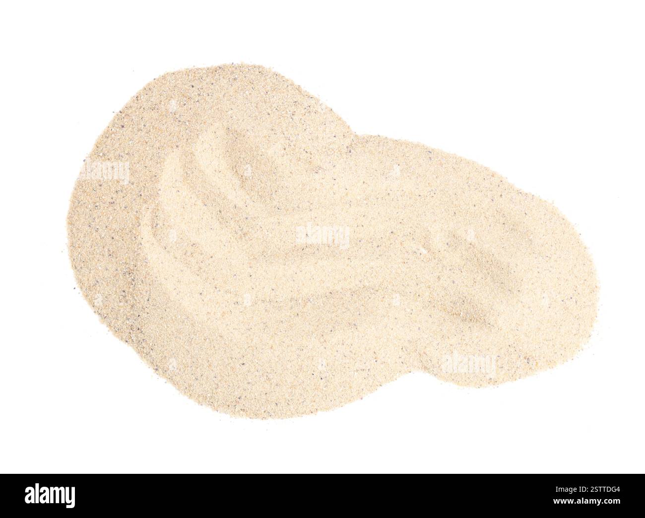 Light beach sand with lines on white background Stock Photo - Alamy