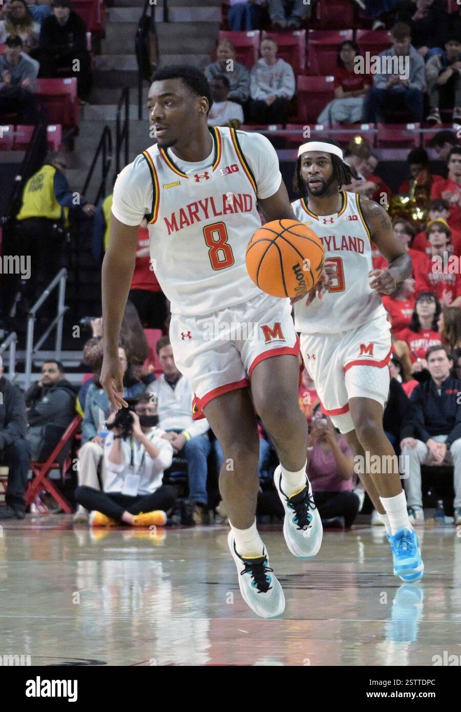 COLLEGE PARK, MD - FEBRUARY 16: Maryland Terrapins guard Jay Young (8 ...