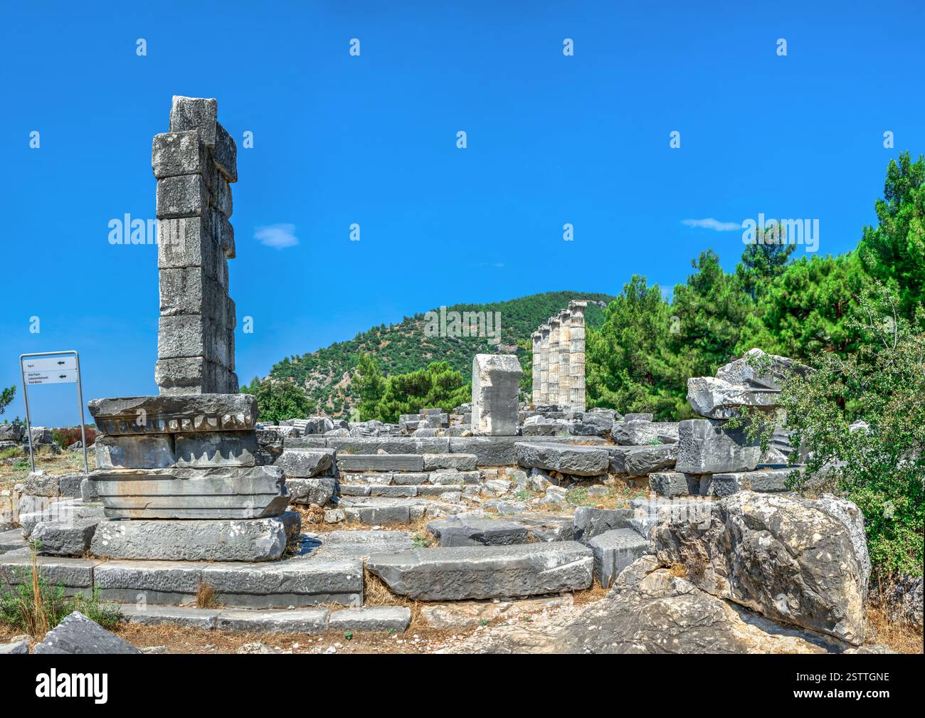 Ancient city Priene in Turkey Stock Photo - Alamy