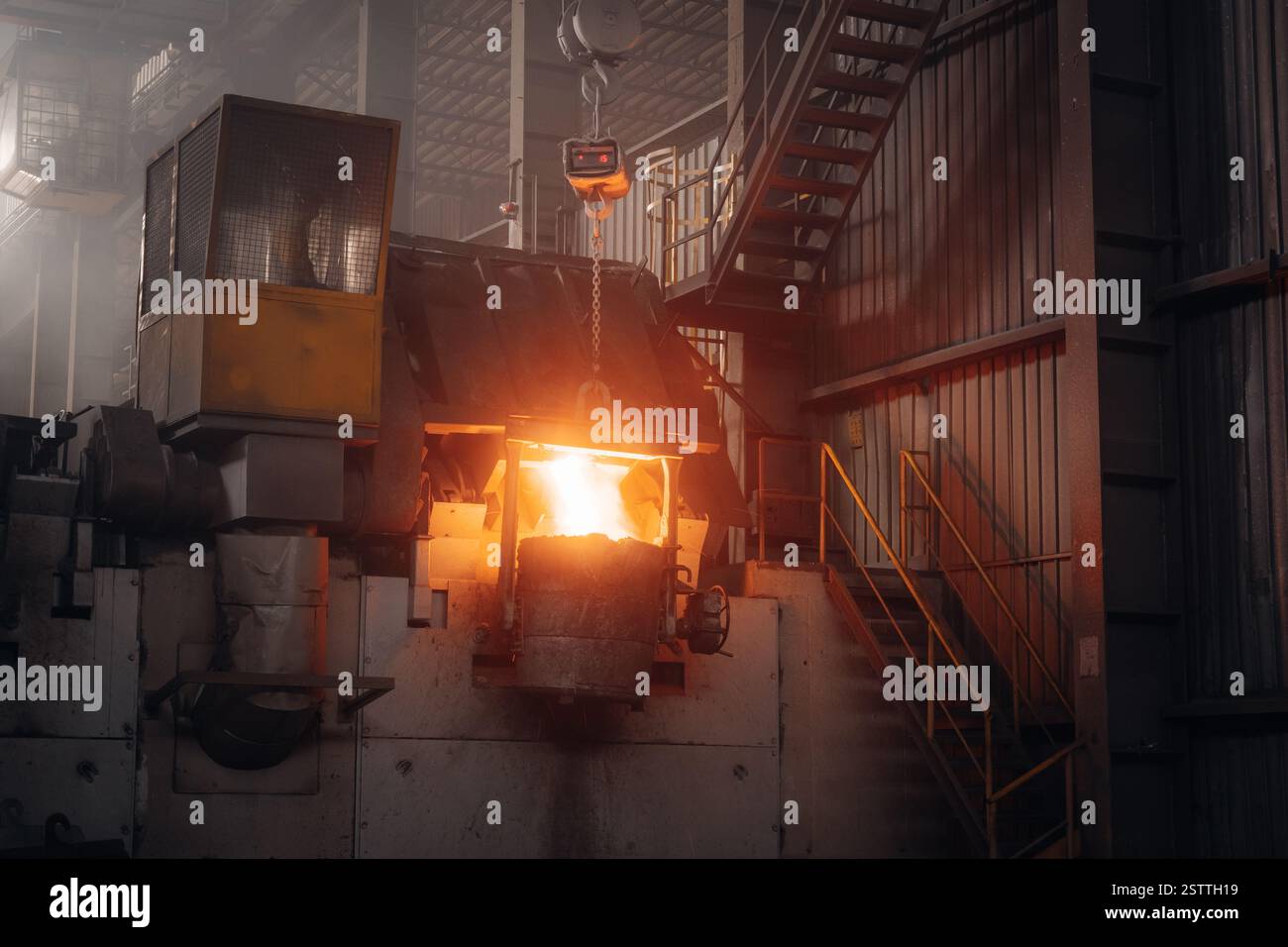 Scene smelting molten iron sparks hi-res stock photography and images ...
