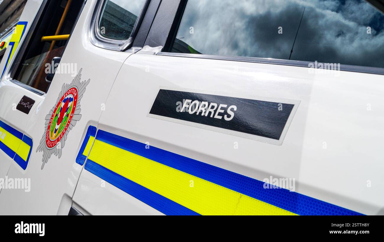 Scottish Fire and Rescue Service Engine with crest from Forres ...