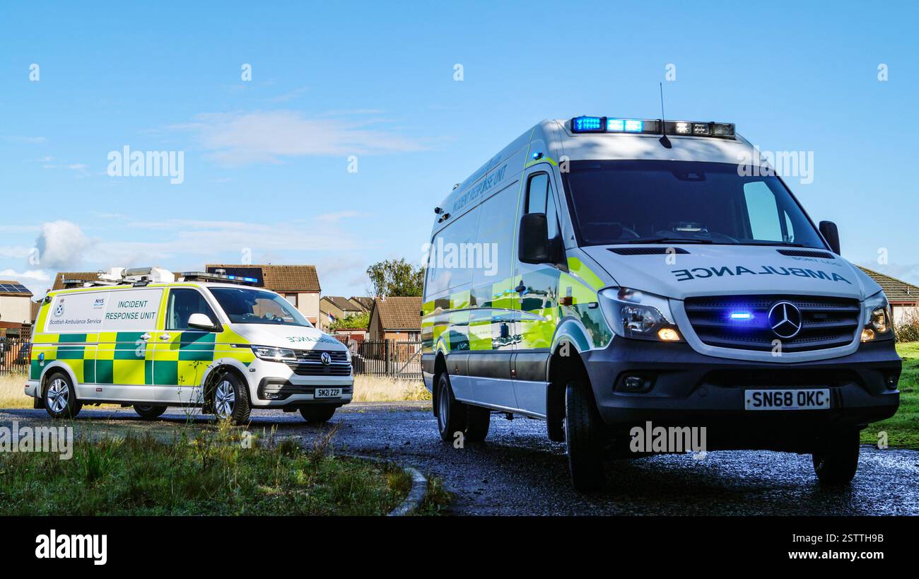 Two Scottish Ambulance Service Ambulances in Dundee, Scotland Stock Photo - Alamy