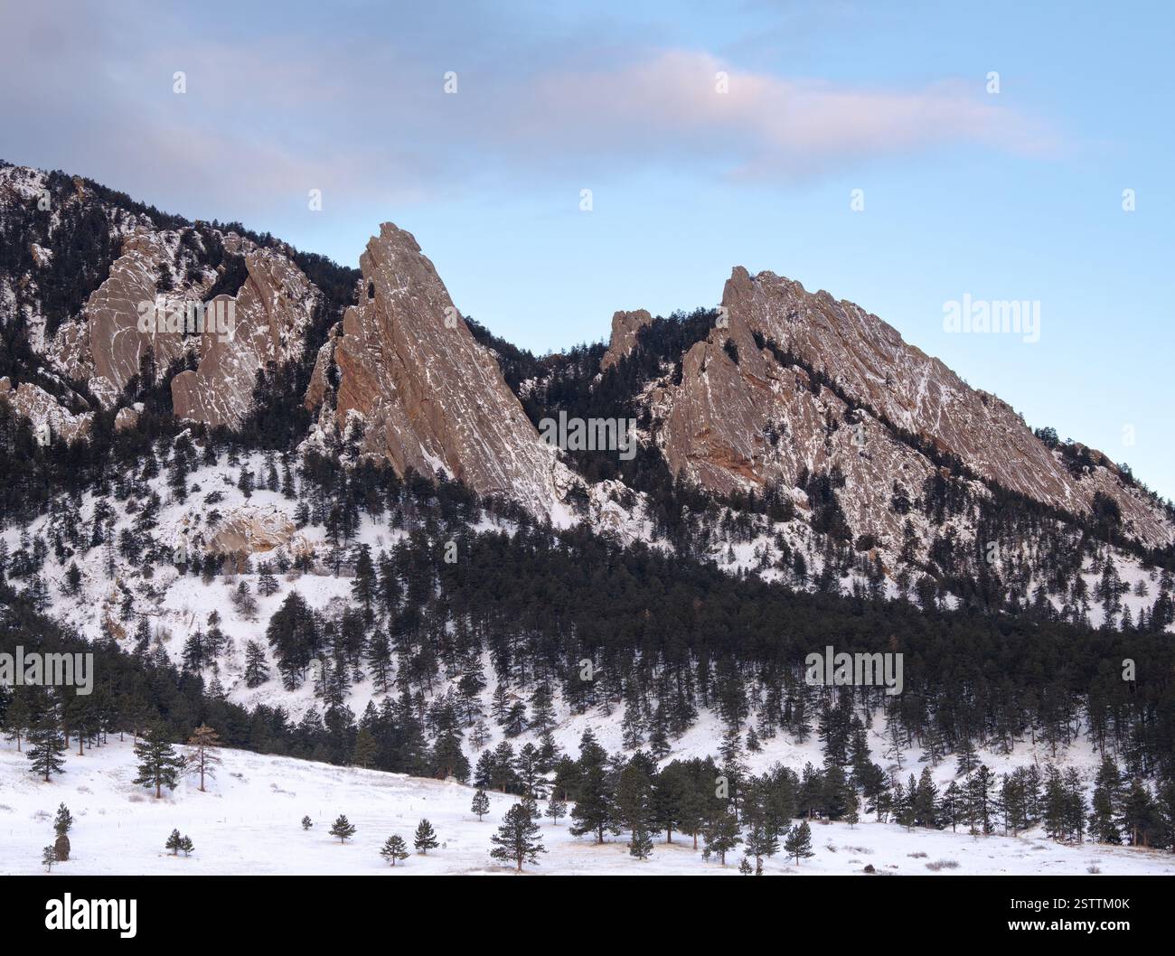 Huge slabs of sandstone and conglomerate in the Flatiron Range near ...