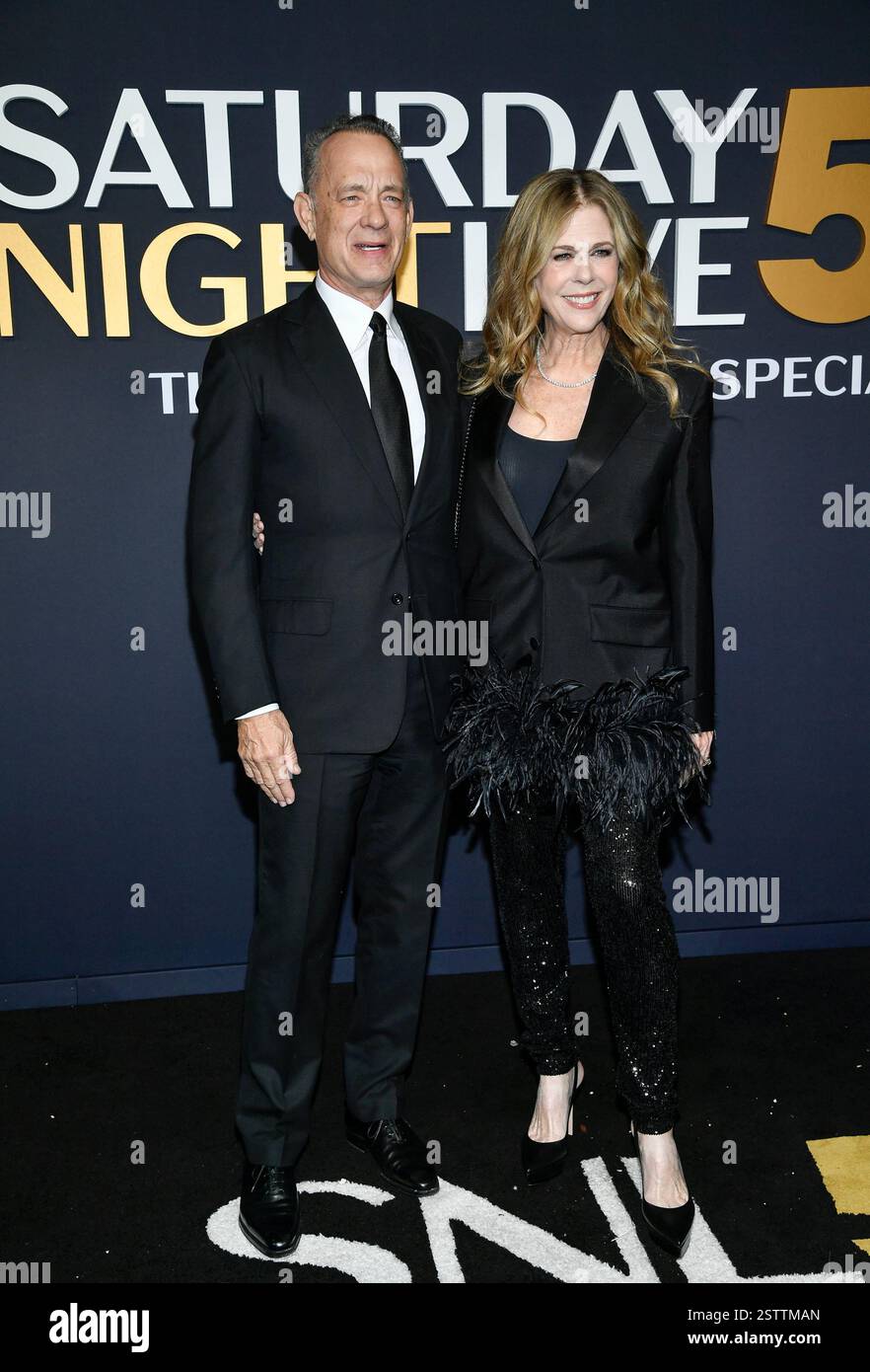 Tom Hanks, left, and Rita Wilson attend the SNL50: The Anniversary ...