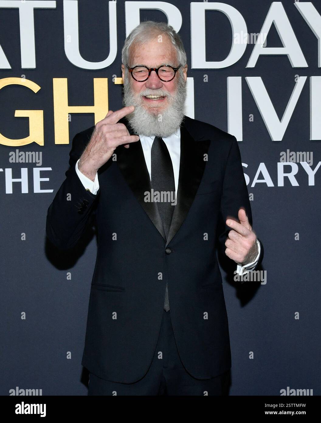 David Letterman, left, and Paul Shaffer attend the SNL50: The ...
