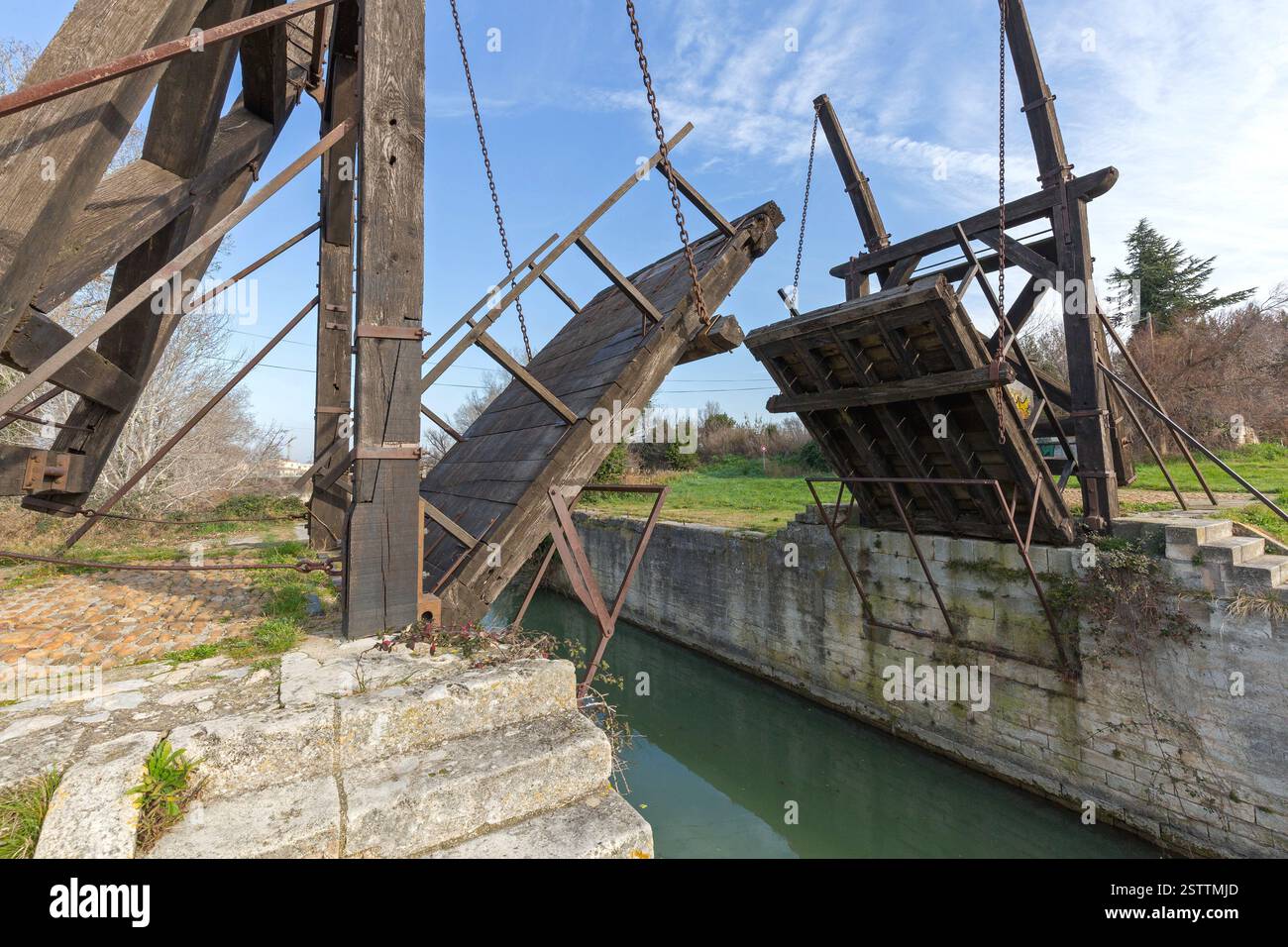 Langlois Draw Bridge Stock Photo - Alamy