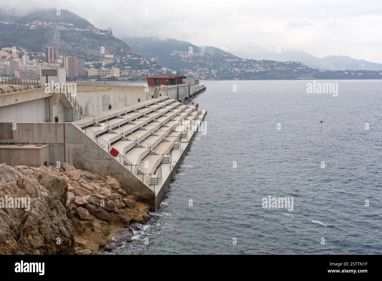 Solarium Beach Sea Stock Photo - Alamy