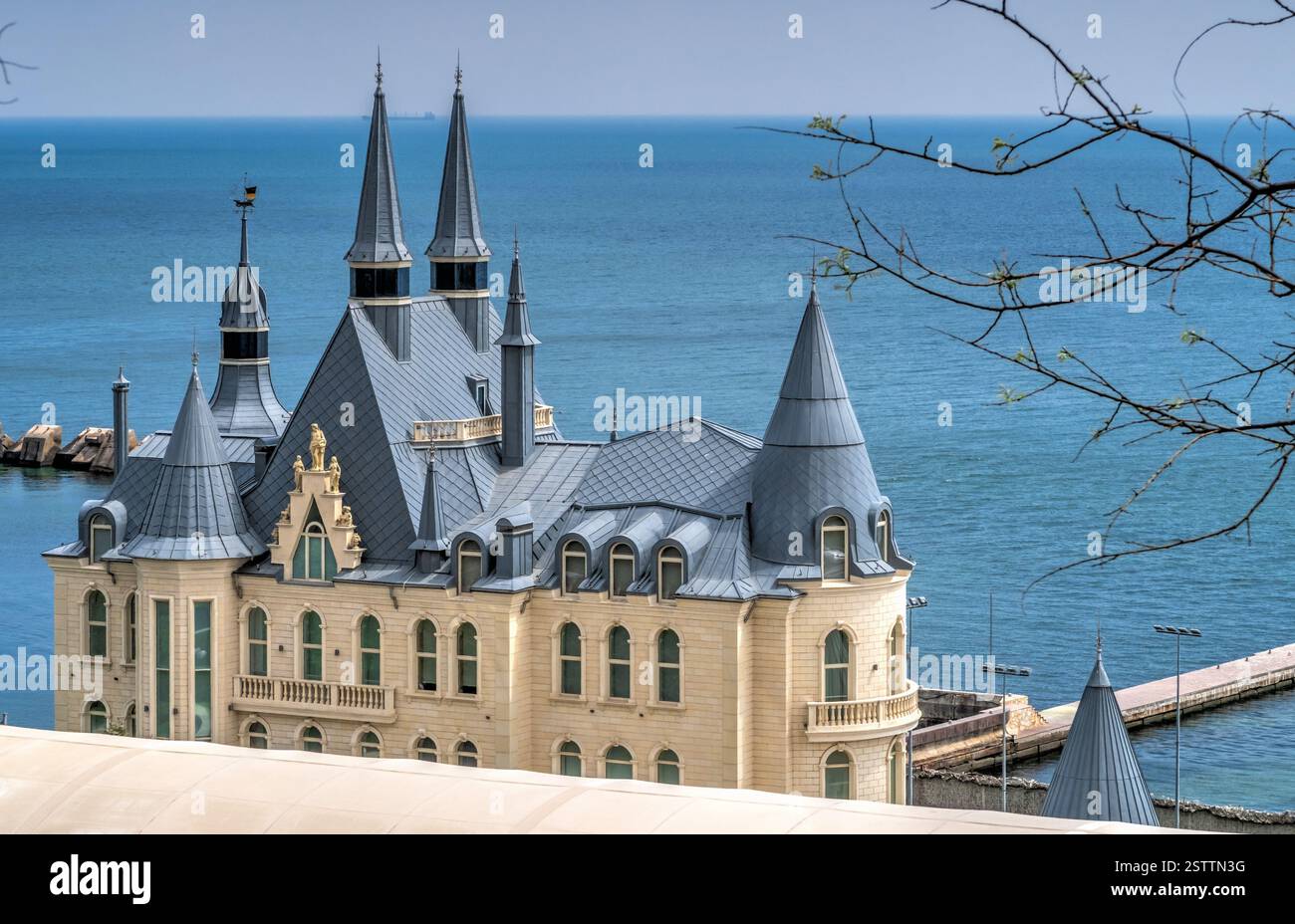 Modern castle on the beach of Odessa, Ukraine Stock Photo - Alamy
