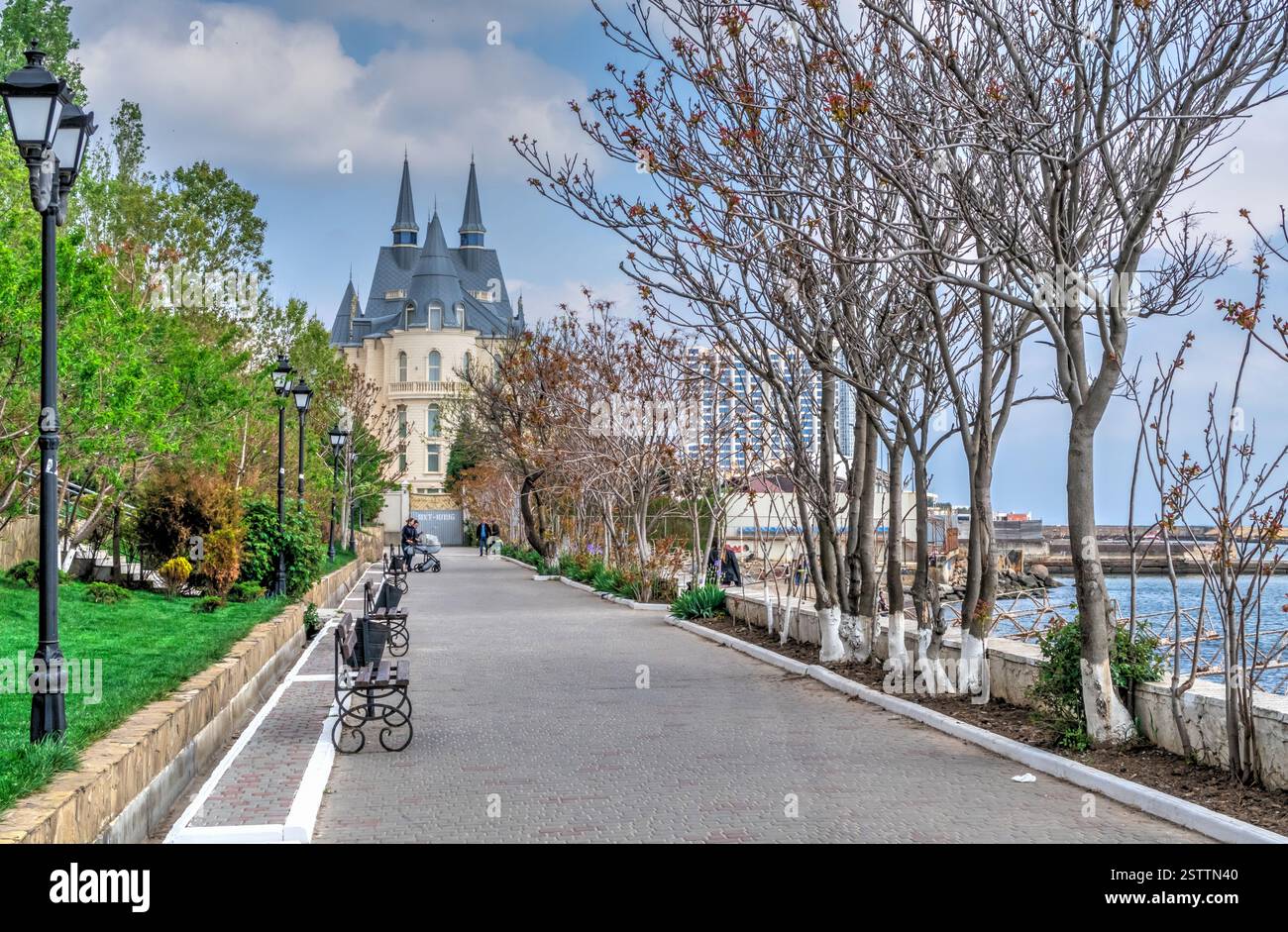 Modern castle on the beach of Odessa, Ukraine Stock Photo - Alamy