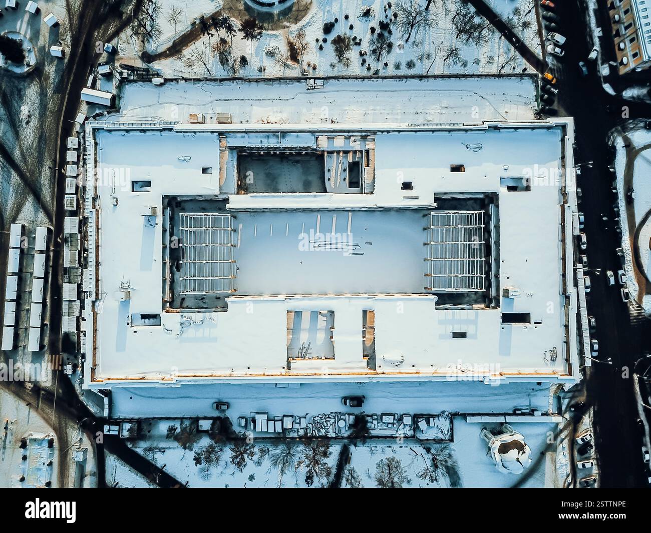 Kontraktova Square on Podil in Kyiv, aerial view Stock Photo - Alamy